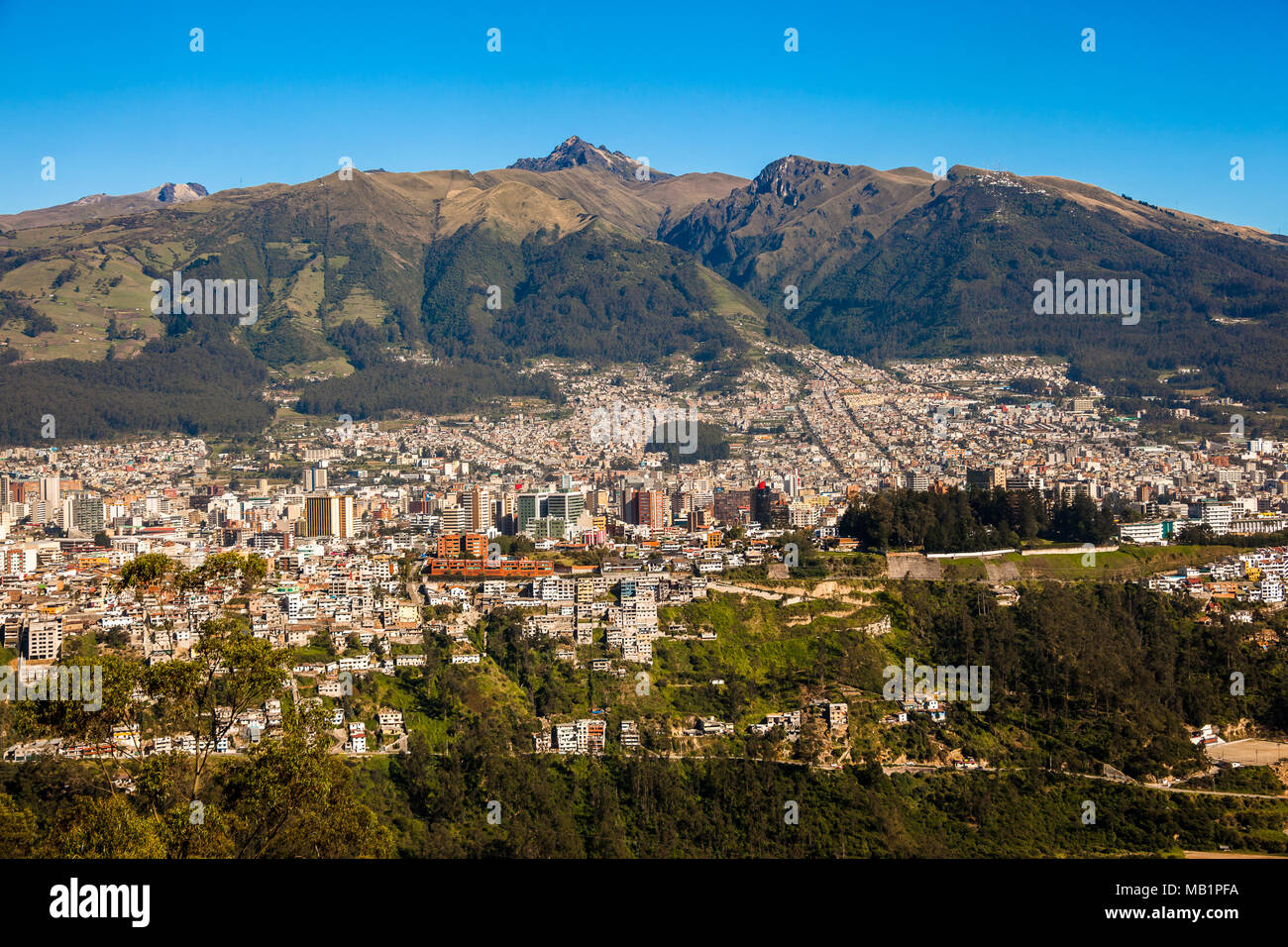 Panorama of Quito capital of Ecuador Stock Photo - Alamy