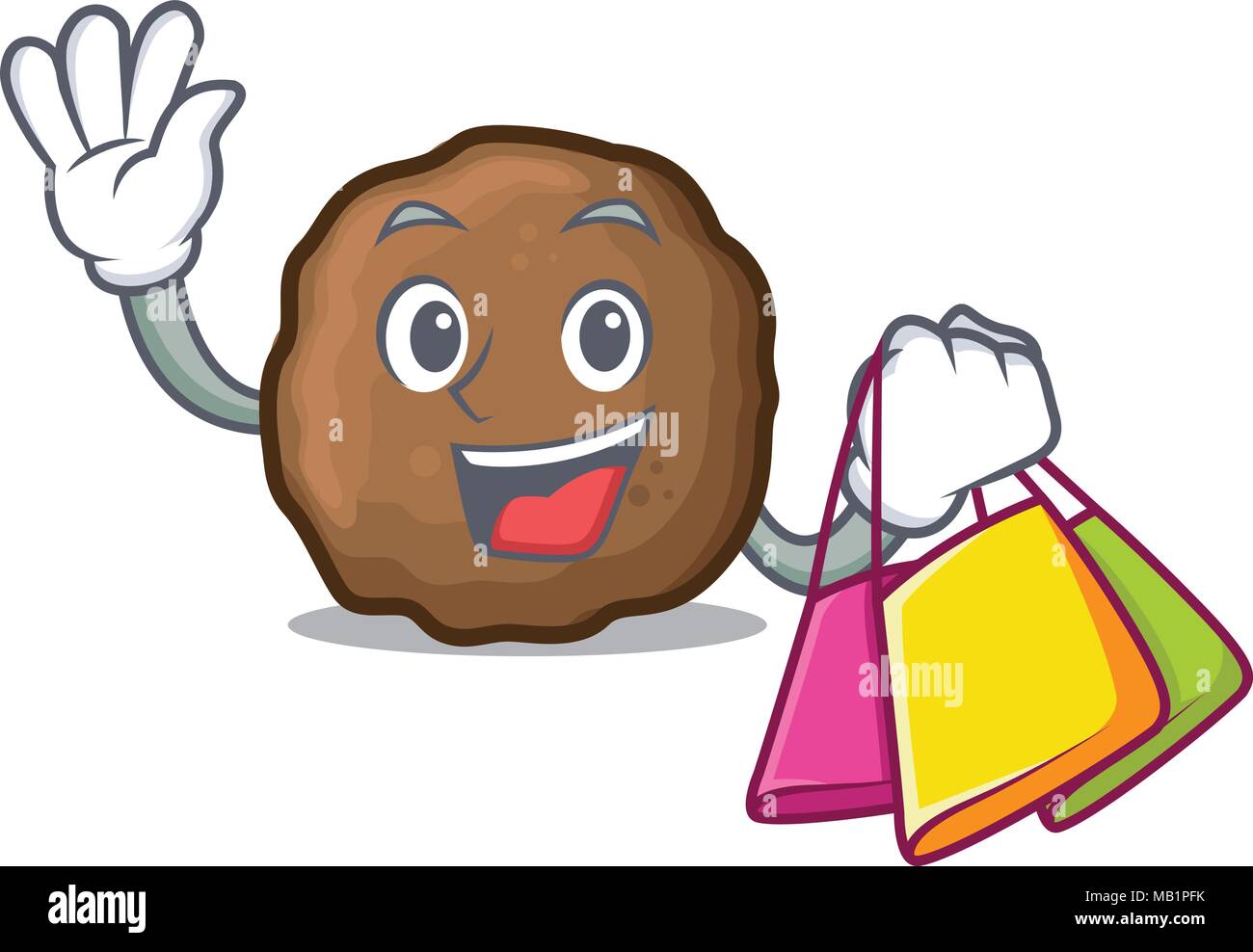 Shopping meatball character cartoon style Stock Vector Image & Art - Alamy