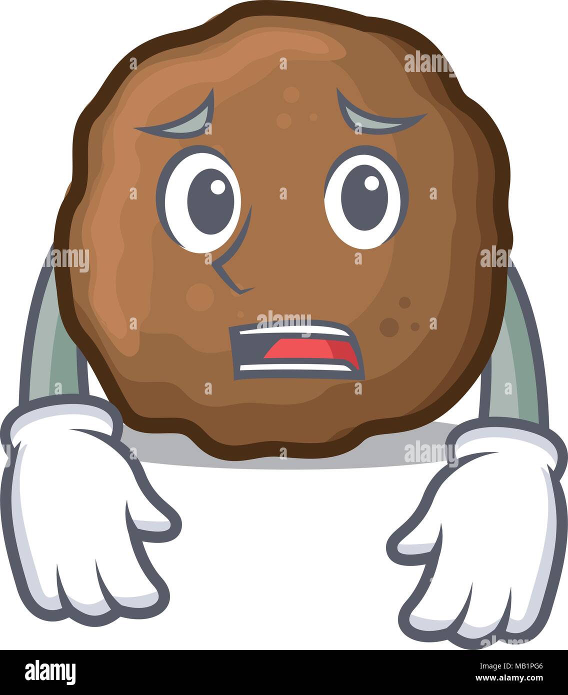 Afraid meatball mascot cartoon style Stock Vector Image & Art - Alamy