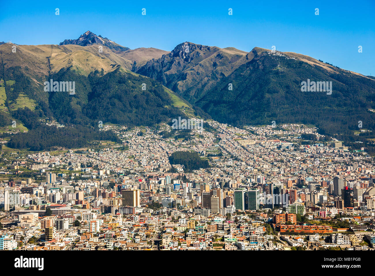 Panorama of Quito capital of Ecuador Stock Photo - Alamy