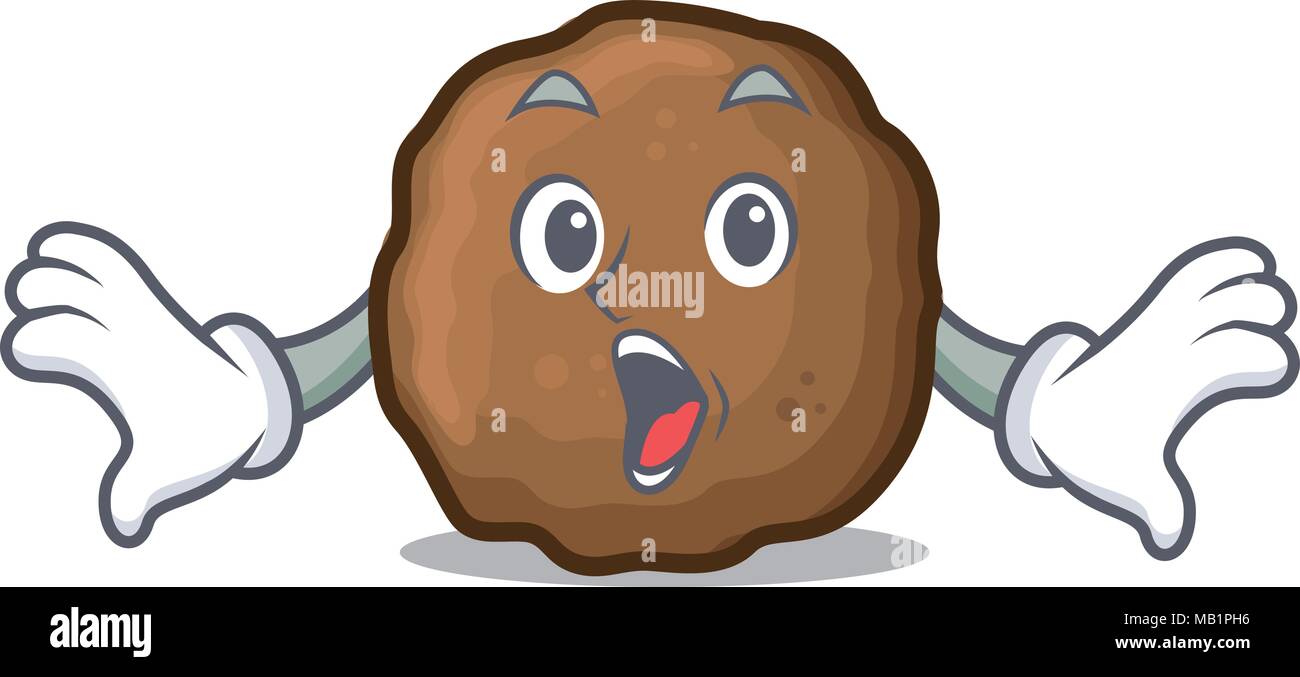 Surprised meatball mascot cartoon style Stock Vector Image & Art - Alamy