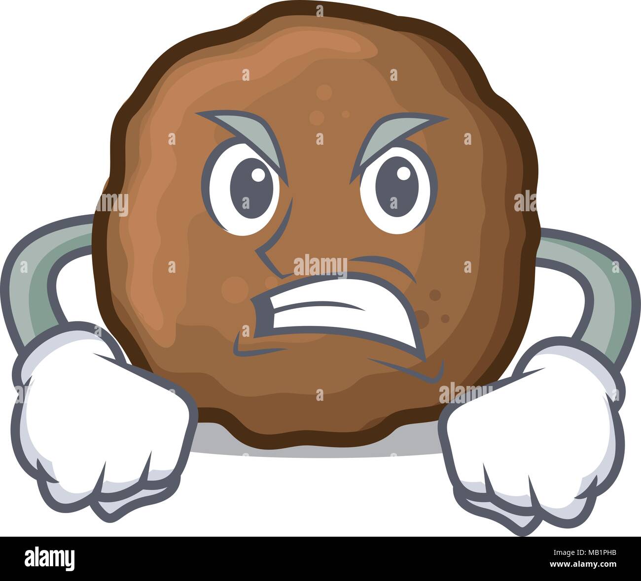 Angry meatball mascot cartoon style Stock Vector Image & Art - Alamy