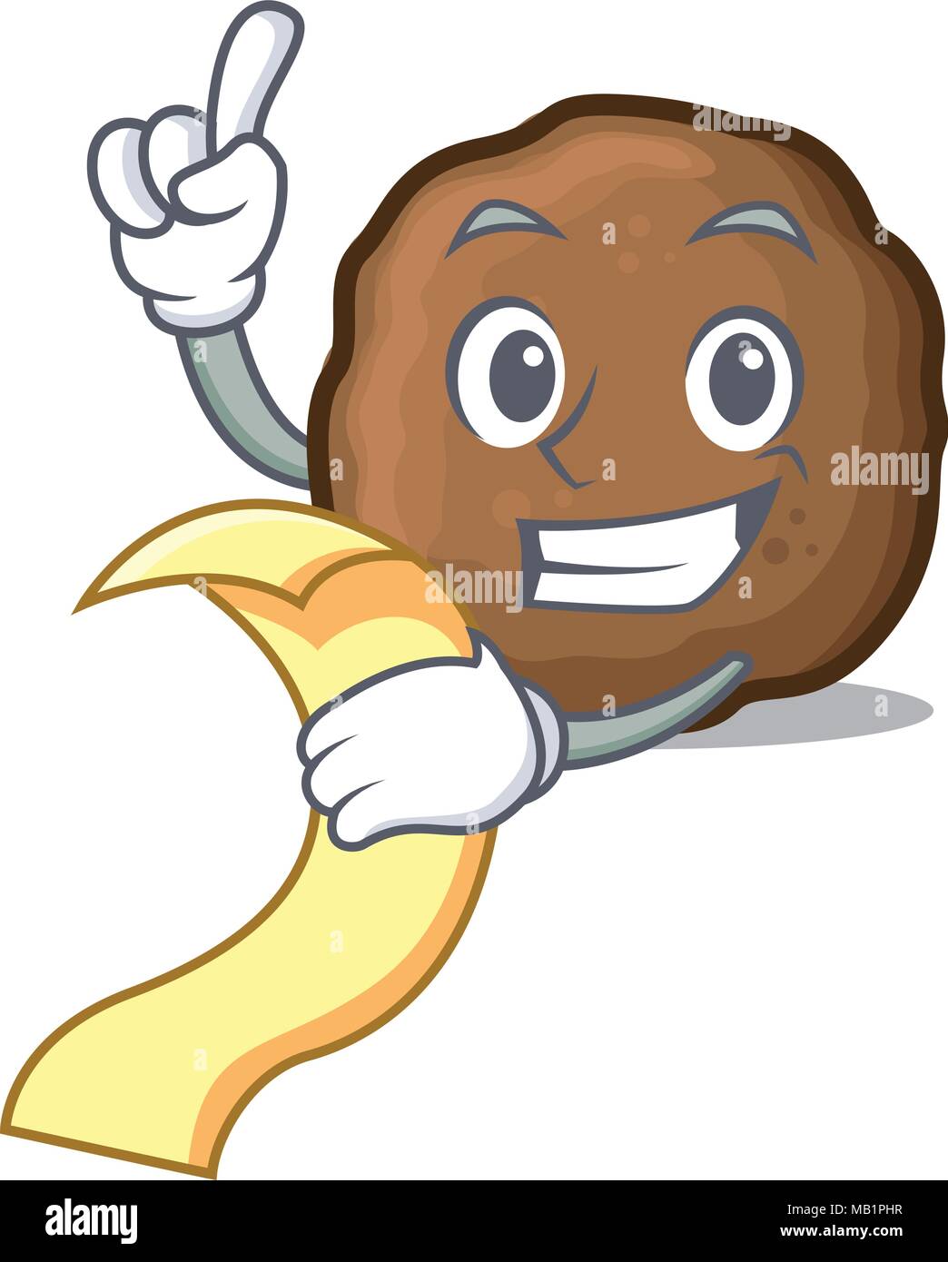 With menu meatball mascot cartoon style Stock Vector Image & Art - Alamy