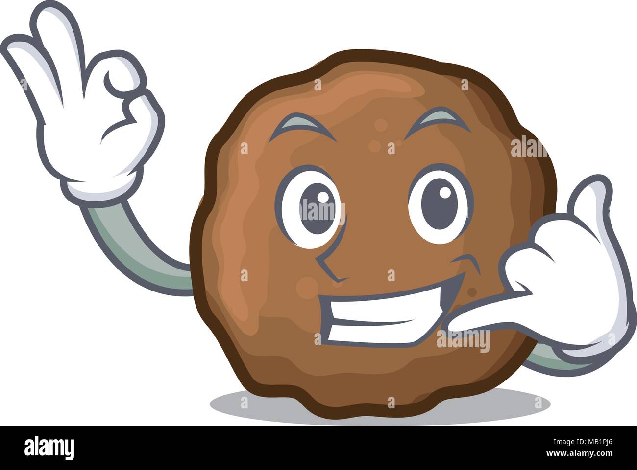Call me meatball mascot cartoon style Stock Vector Image & Art - Alamy