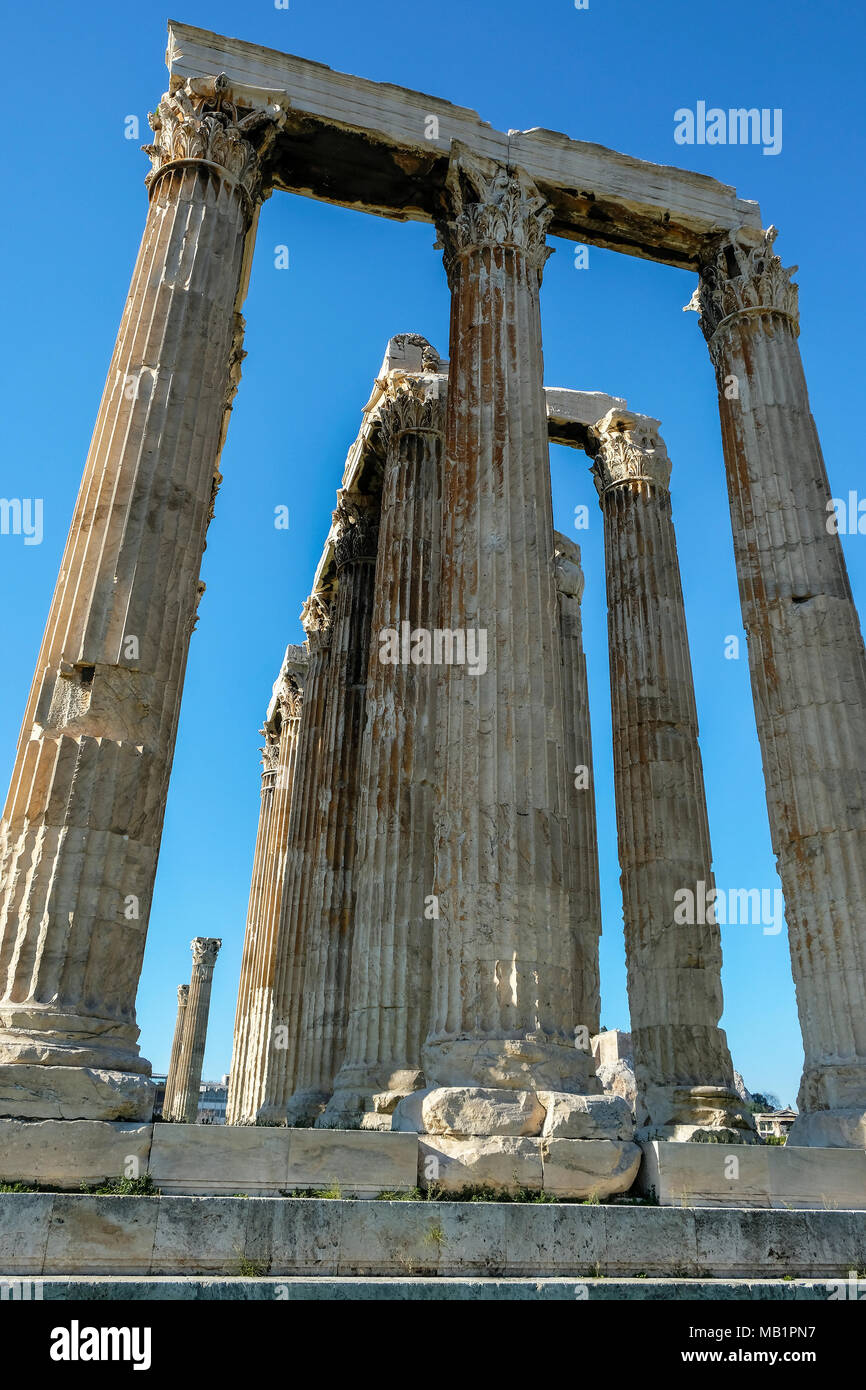 Temple of Olympian Zeus in Athens, Greece Stock Photo - Alamy
