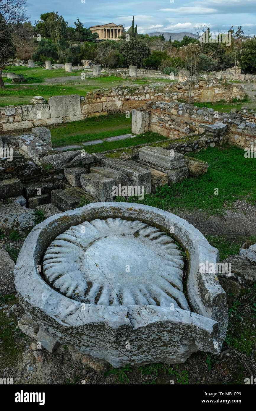 Ancient Agora in Athens, Greece Stock Photo - Alamy