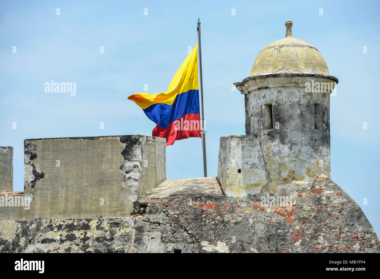 San Felipe Barajas Castle in Cartagena, Colombia Stock Photo - Alamy