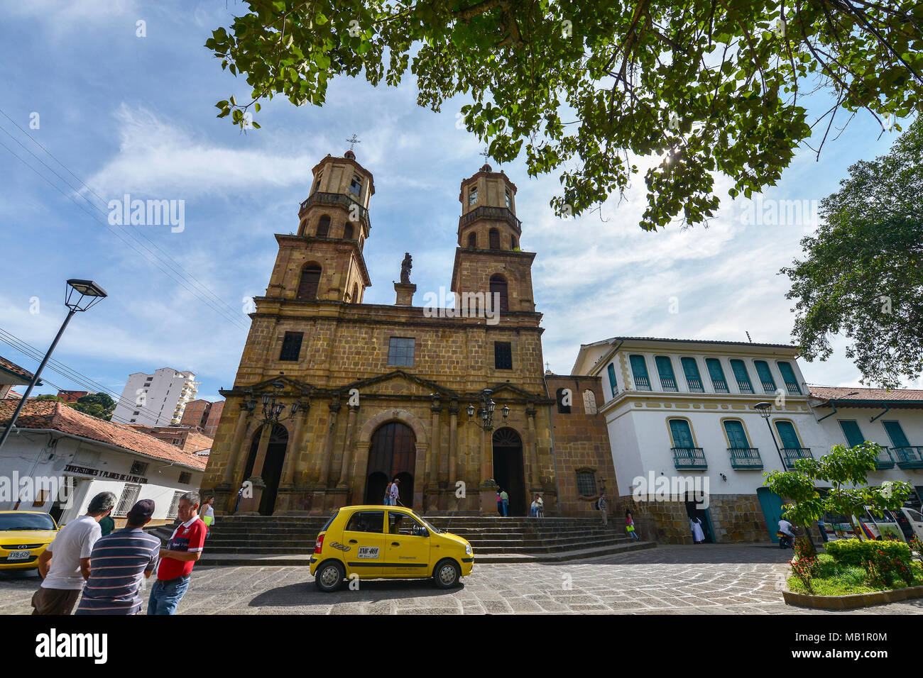 San Gil, Colombia - August 10, 2017: Cathedral of San Gil in San Gil ...