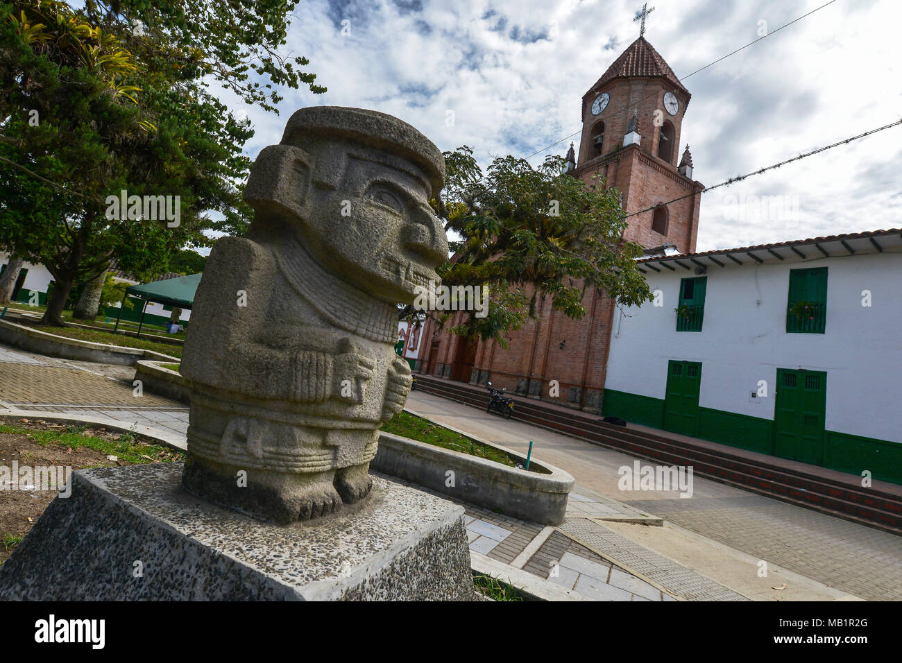 Ancient pre-columbian statues in San Agustin, Colombia Stock Photo - Alamy
