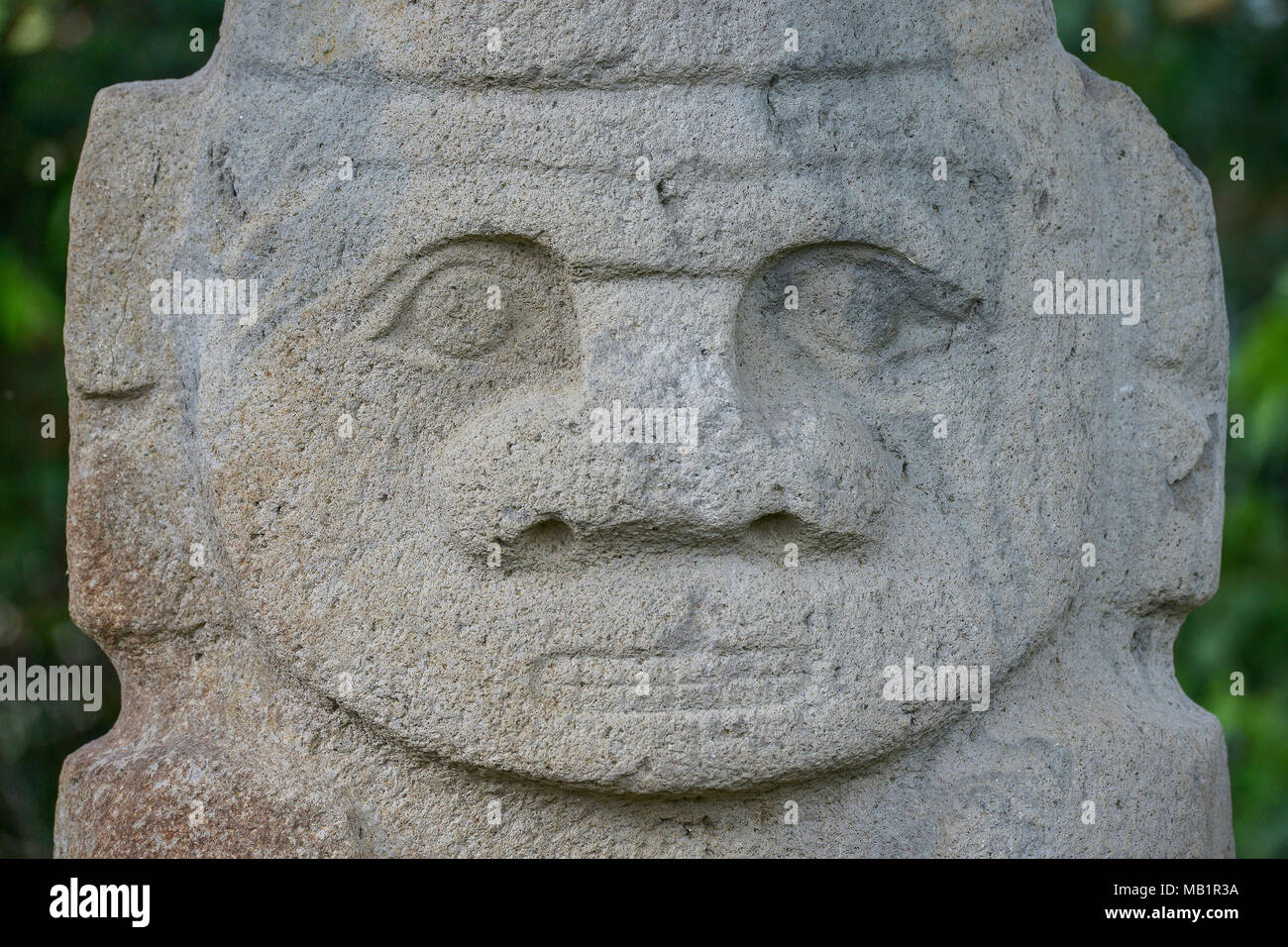 Ancient pre-columbian statues in San Agustin, Colombia. Archaeological ...