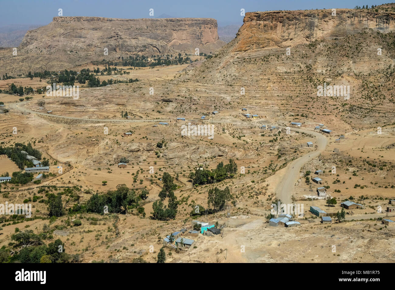 Views from the plateau of Debre Damo Monastery in Tigray region ...