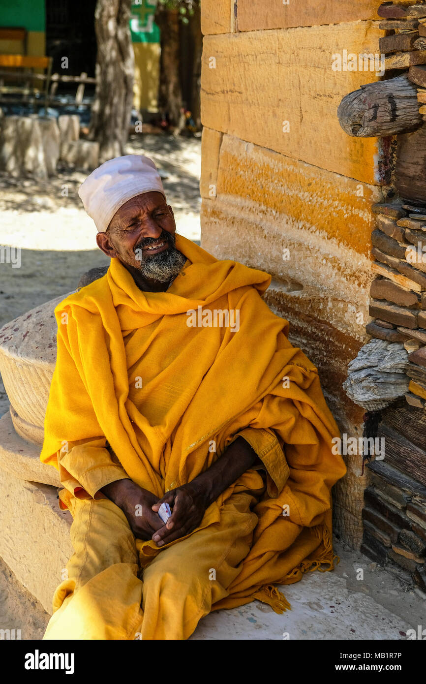 Tigray, Ethiopia - January 11, 2018: Portrait of an Orthodox Christian ...