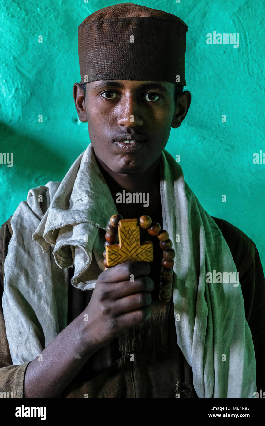 Tigray, Ethiopia - January 11, 2018: Portrait of an Orthodox Christian ...