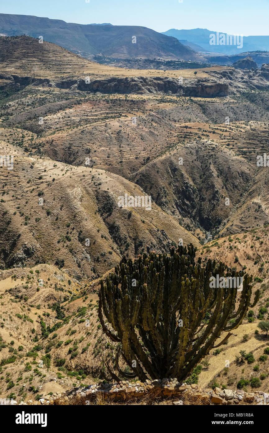 Views from the plateau of Debre Damo Monastery in Tigray region ...