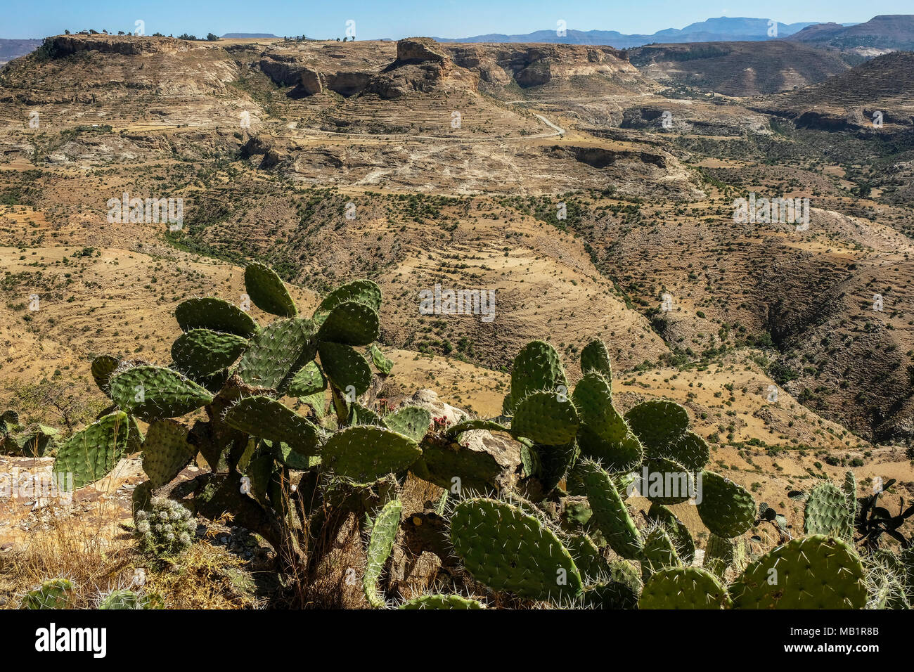 Views from the plateau of Debre Damo Monastery in Tigray region ...