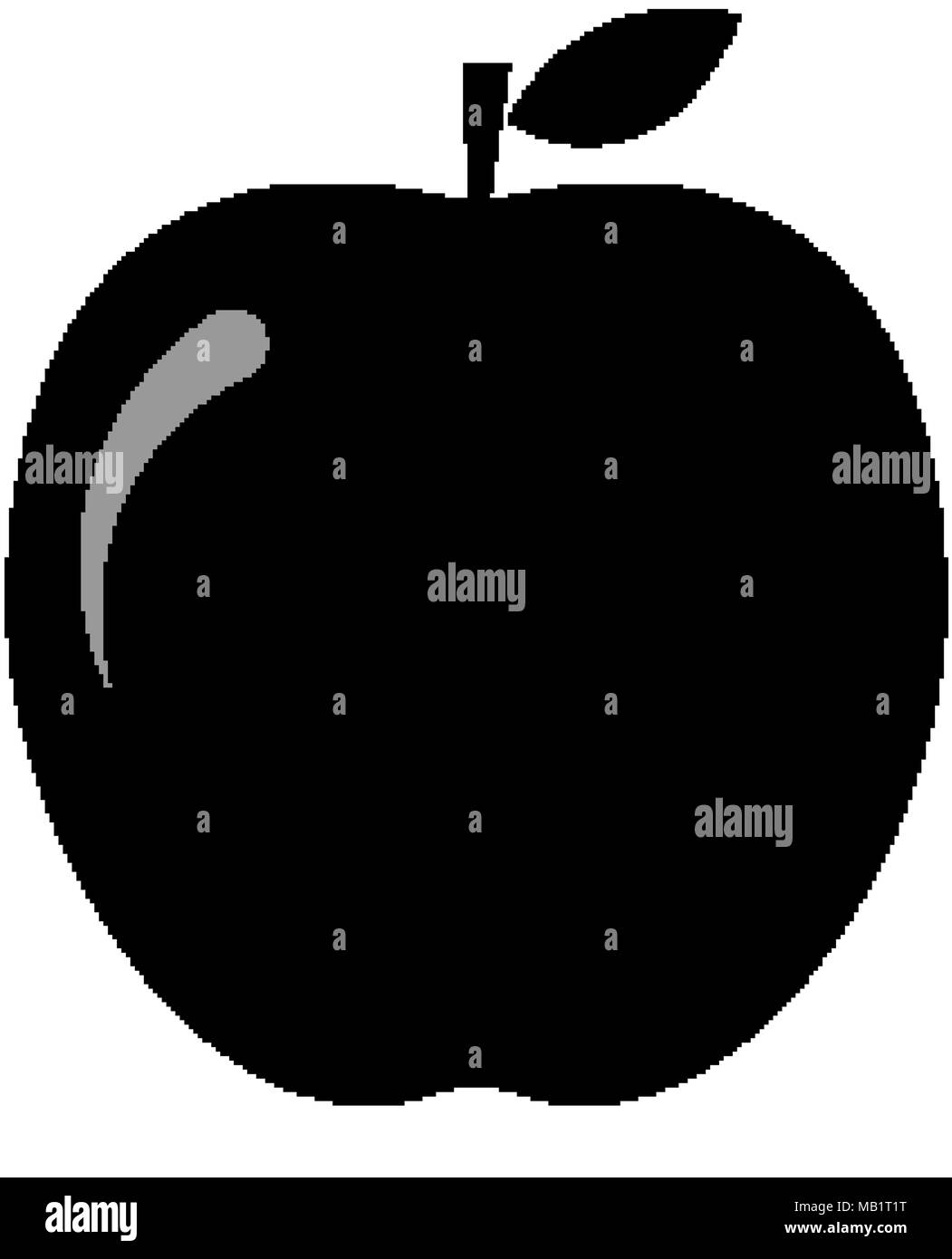 Black apple icon. Flat illustration for design Stock Vector Image & Art ...