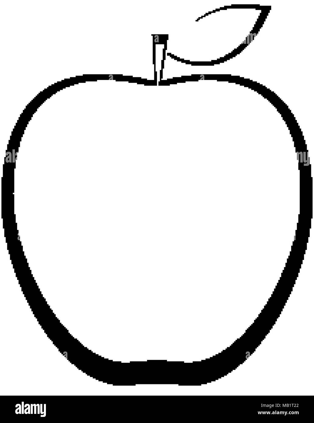 Outlined apple sign isolated on white background Stock Vector Image & Art - Alamy