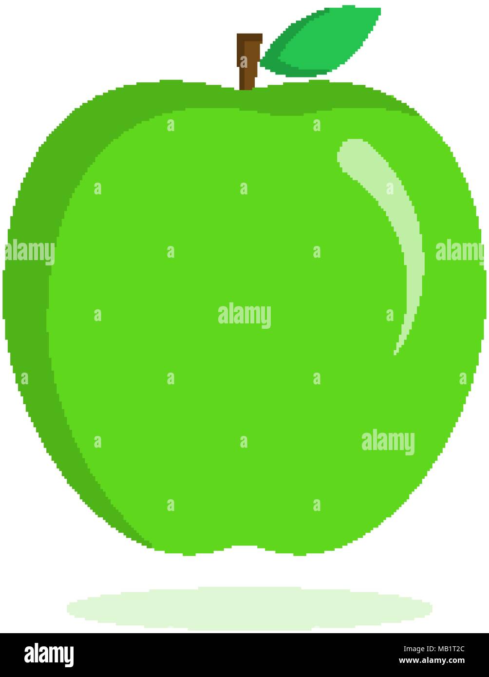 Green apple icon isolated on white background Stock Vector Image & Art ...
