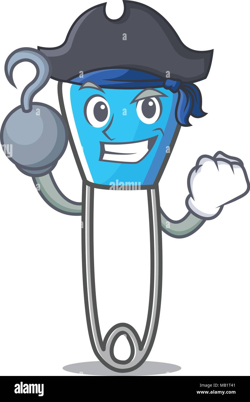 Pirate safety pin character cartoon Stock Vector Image & Art - Alamy