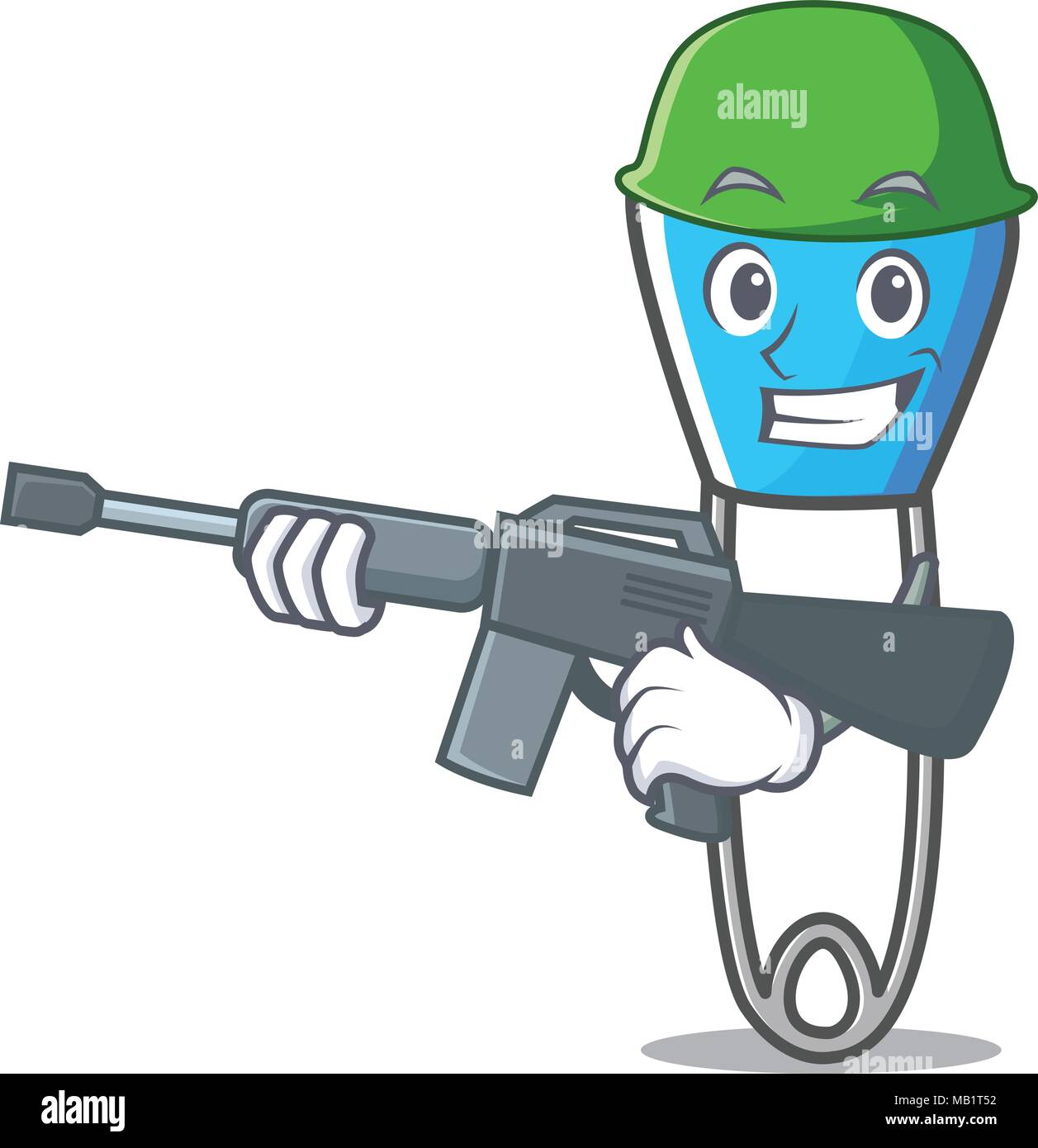 Army safety pin character cartoon Stock Vector Image & Art - Alamy