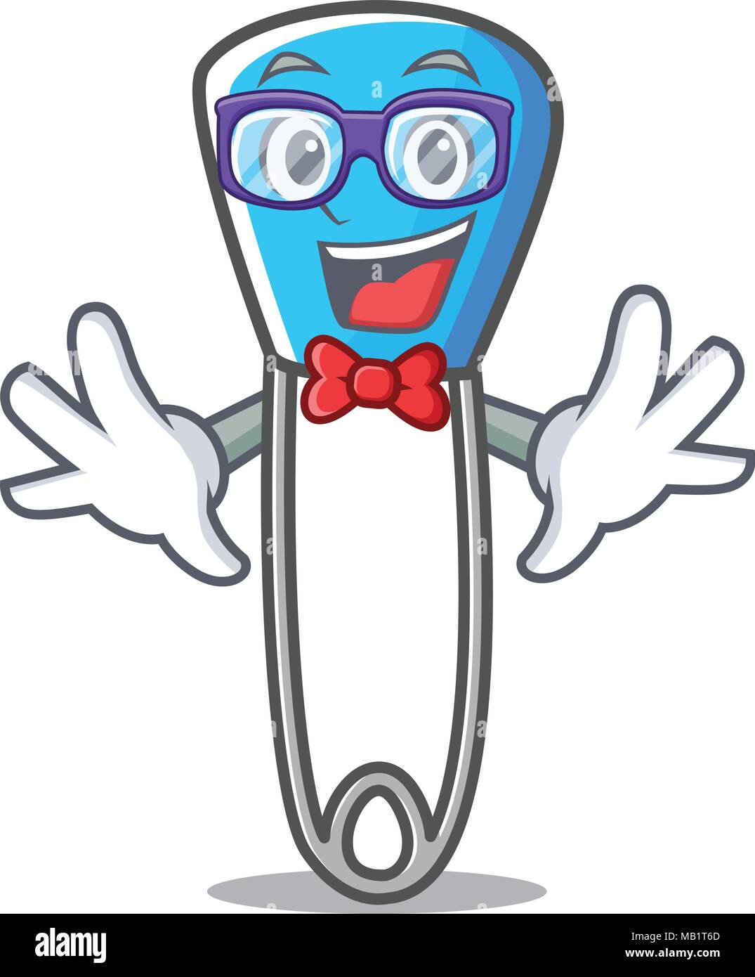 Geek safety pin character cartoon Stock Vector Image & Art - Alamy