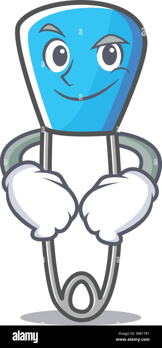 Smirking safety pin character cartoon Stock Vector Image & Art - Alamy