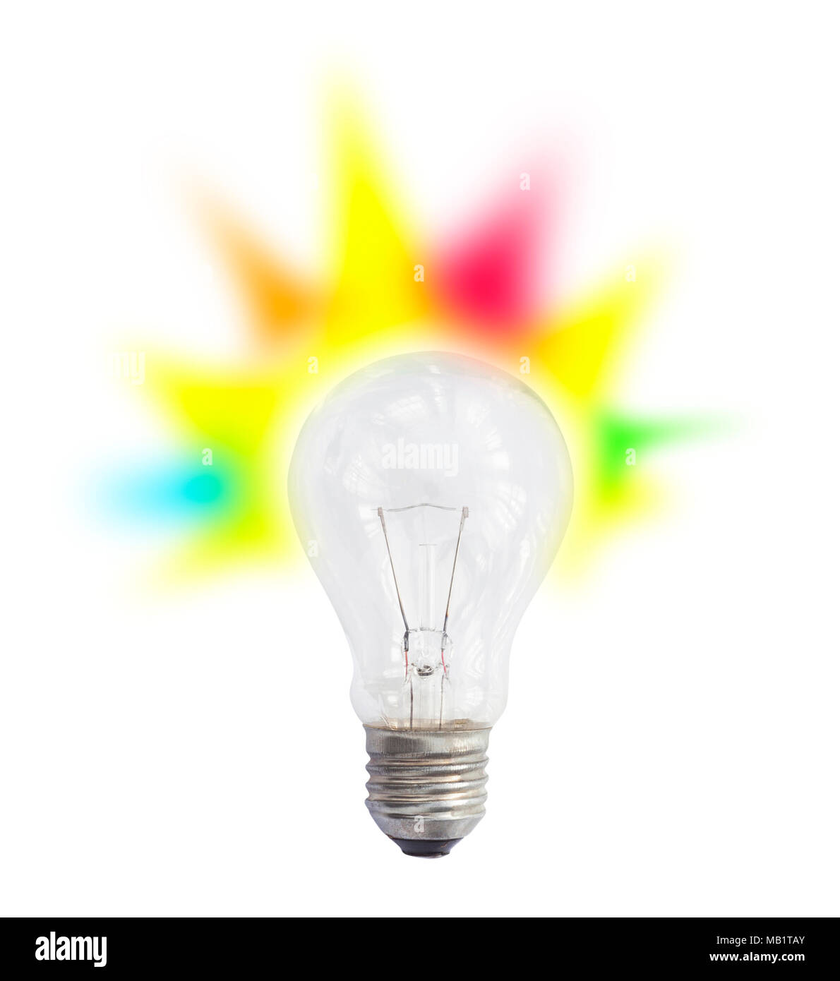 Glowing edison light bulb Cut Out Stock Images & Pictures - Alamy