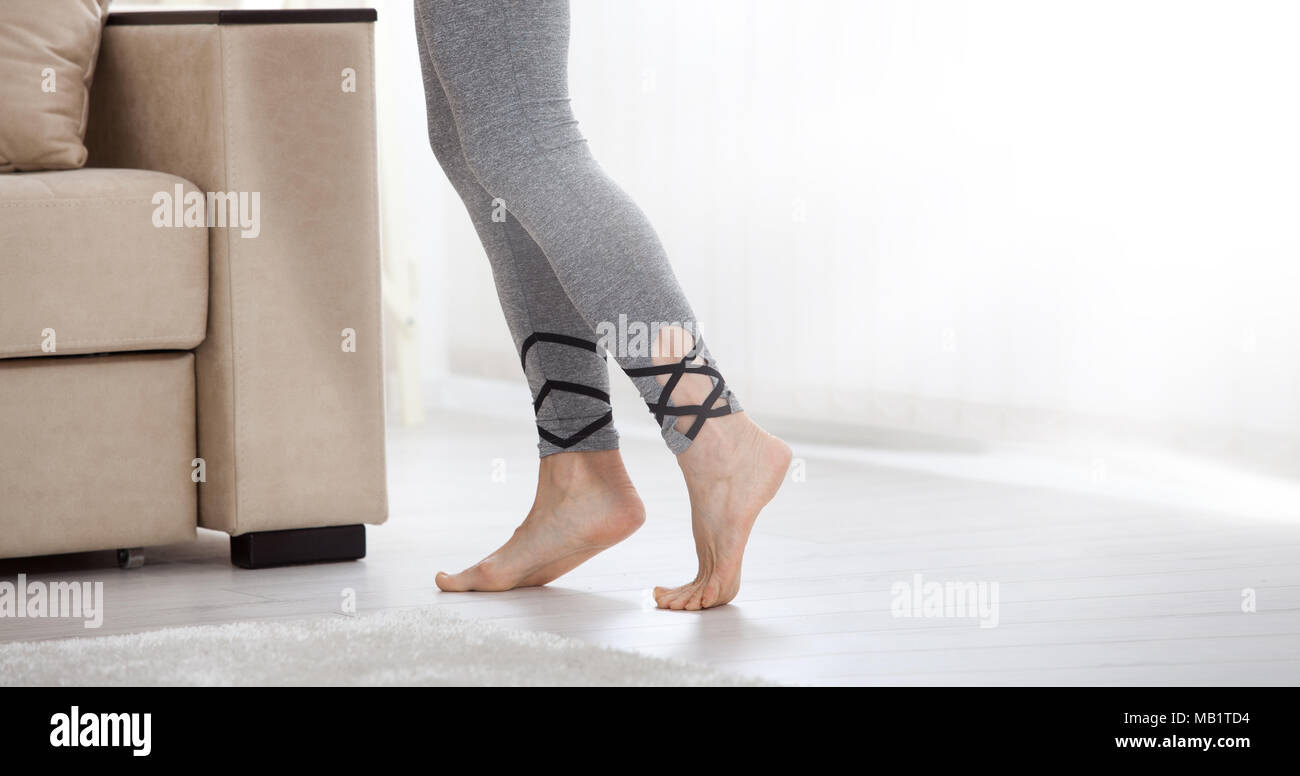 Barefoot female legs standing up hi-res stock photography and images ...