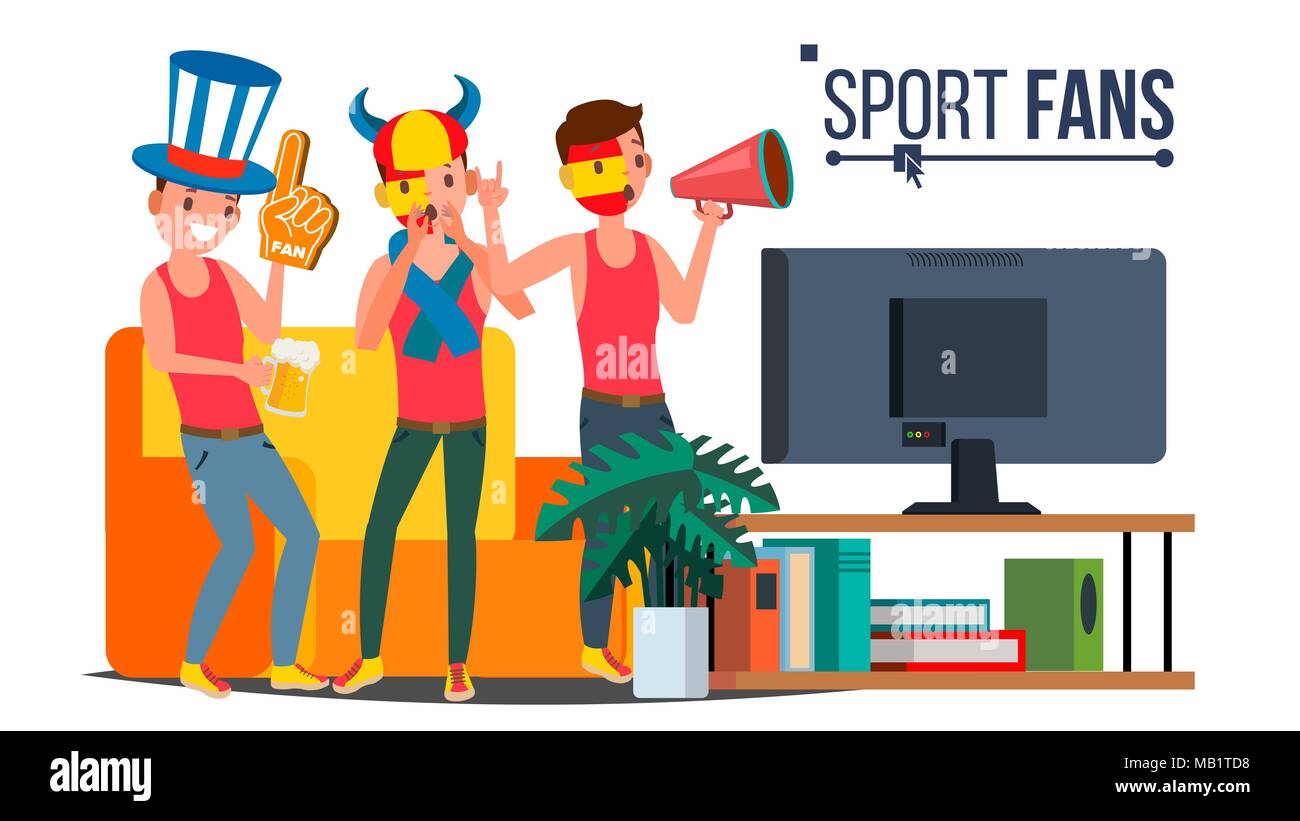 Cheering Fans Cartoon