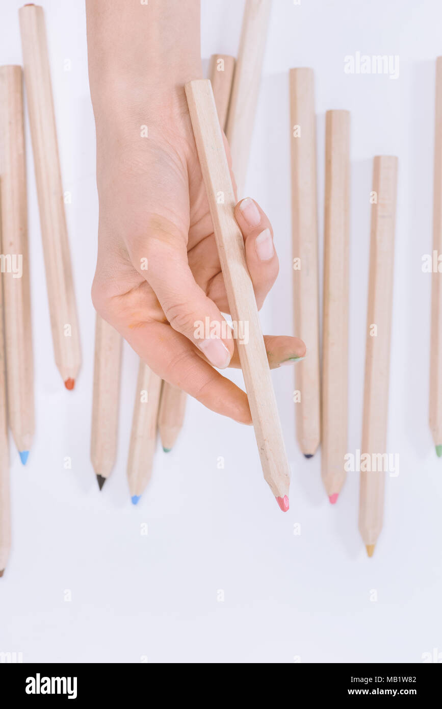 Hand Holding Pastels High Resolution Stock Photography and Images - Alamy