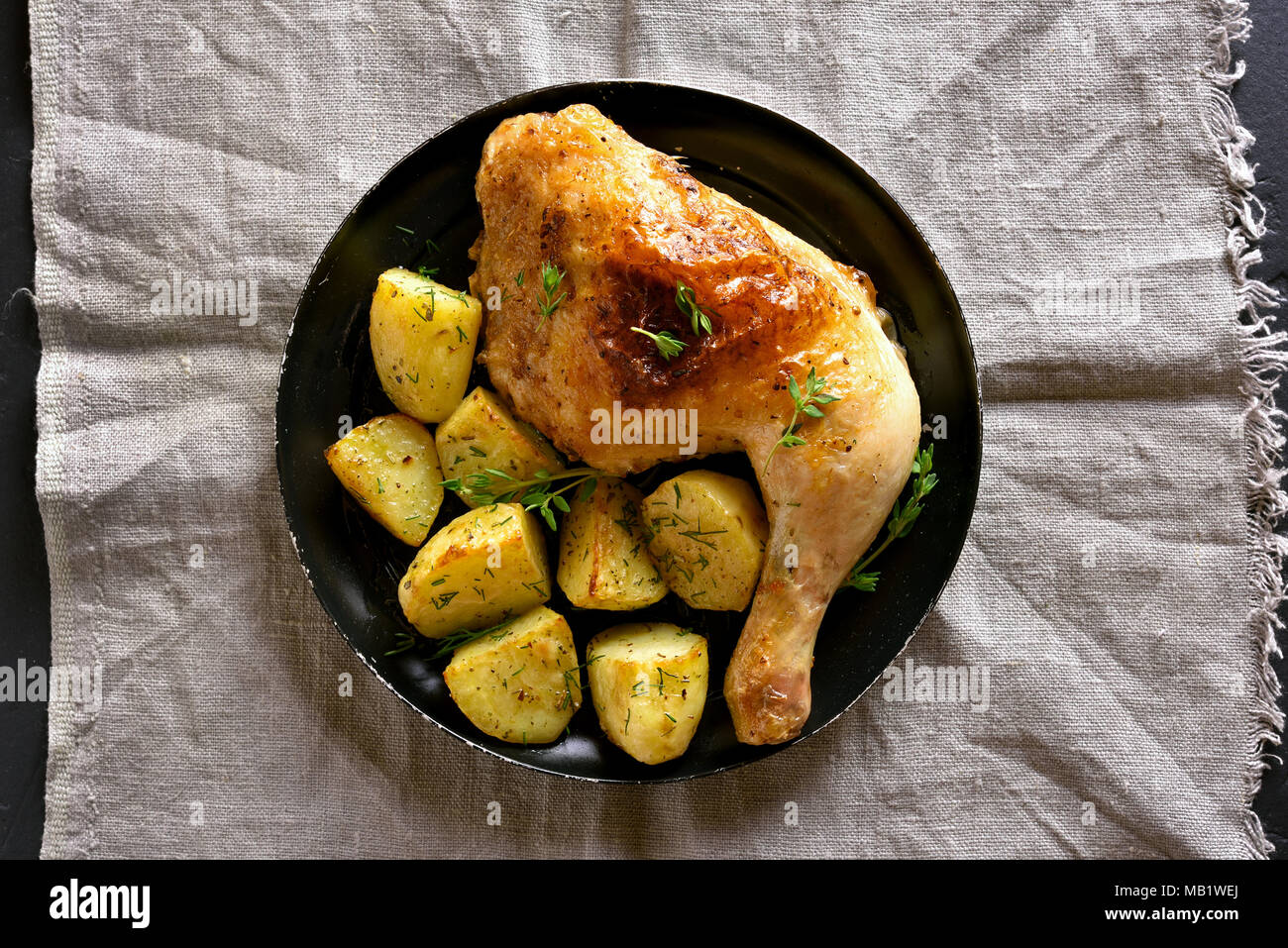 Flat chicken leg hi-res stock photography and images - Alamy