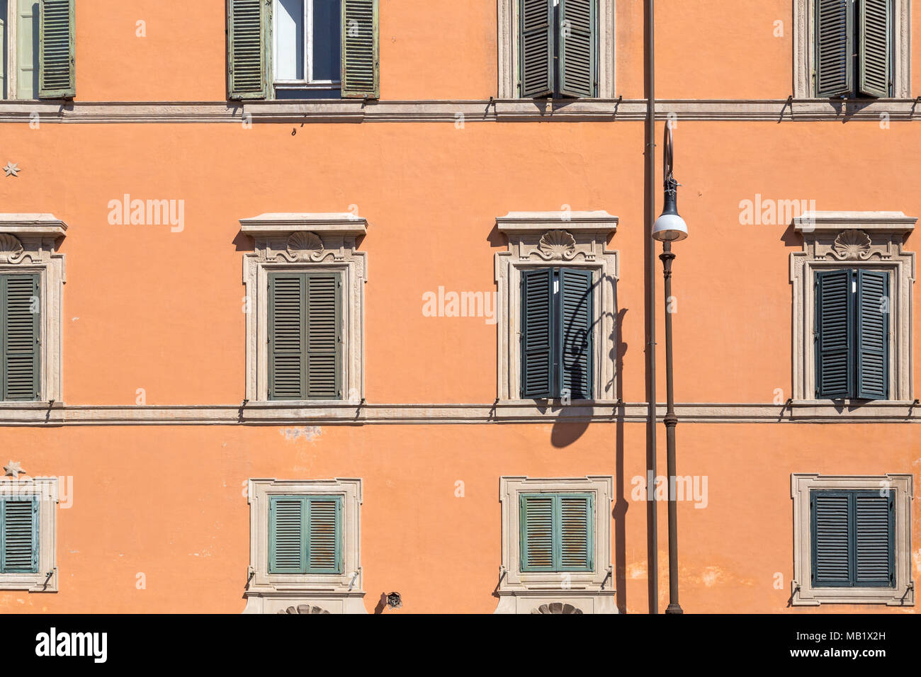 A building overlooking Piazza de Piscinula in the Trastevere region of ...