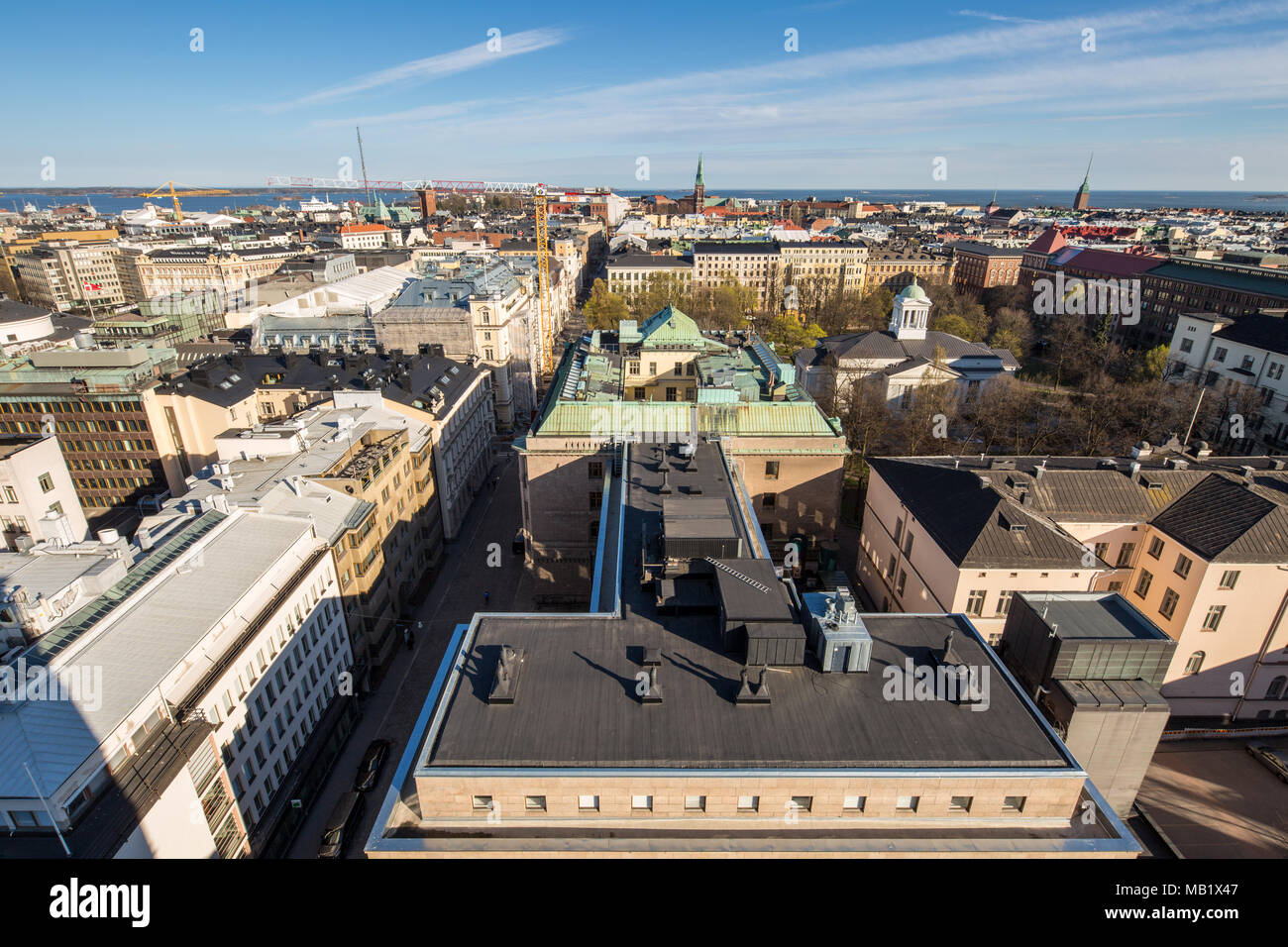 Panoramic Or Aerial View Of Helsinki City The Capital Of Finland In A ...