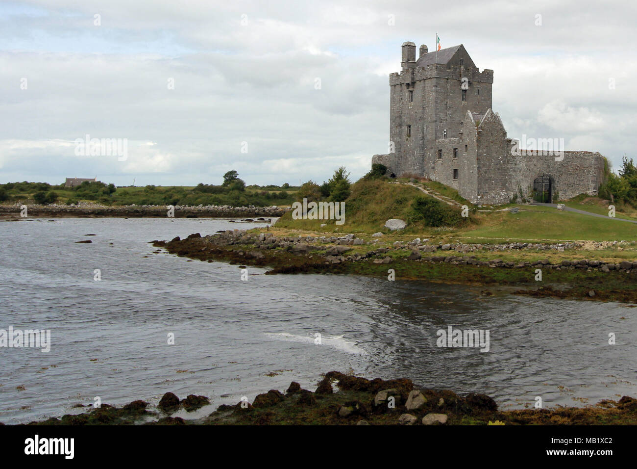 Kinvara, little village in Ireland, famous Dunguaire Castle Stock Photo ...