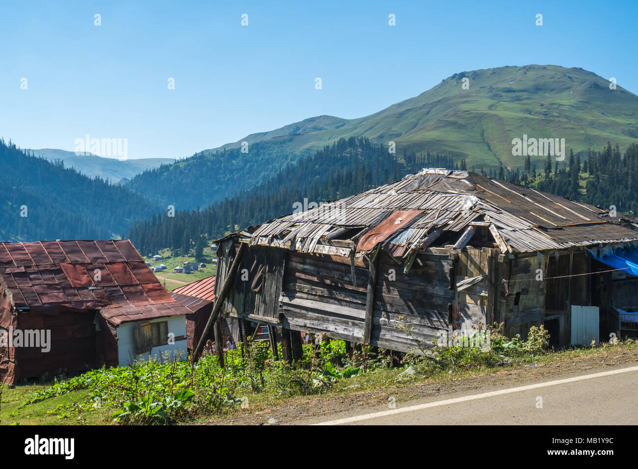 Huts in Bakhmaro village, one of the most beautiful mountain resorts of ...