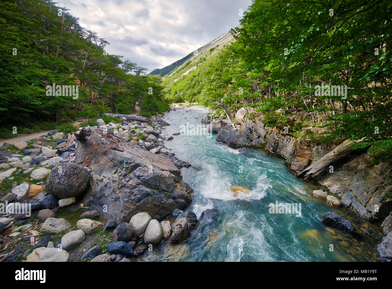 Ascencio River valley, Patagonia, Chile Stock Photo - Alamy
