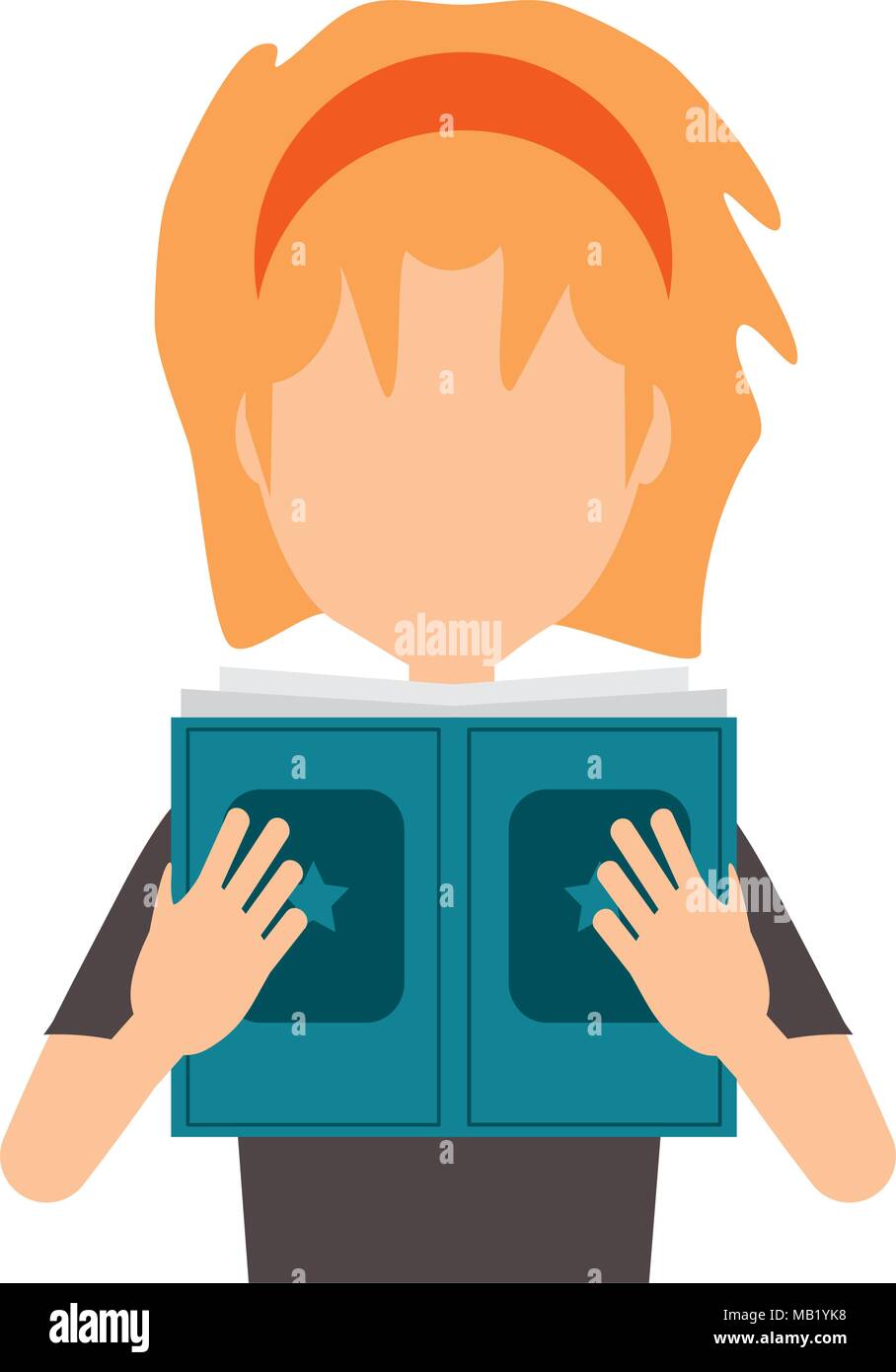 avatar woman reading a book over white background, colorful design ...