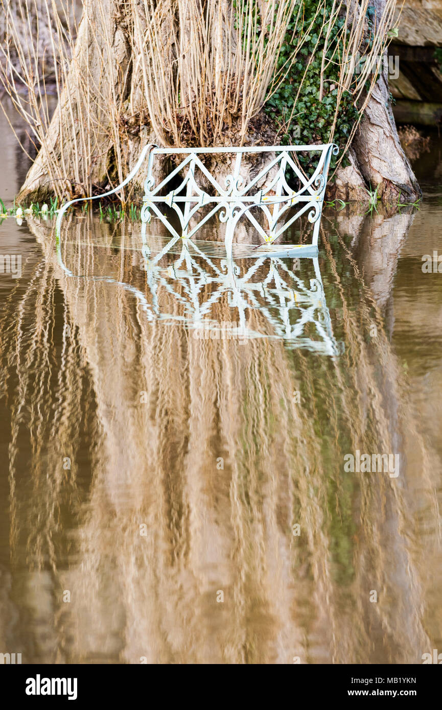 Bench in flood hi-res stock photography and images - Alamy