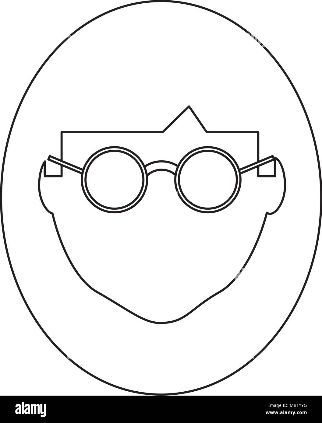 avatar girl with glasses over white background, vector illustration ...