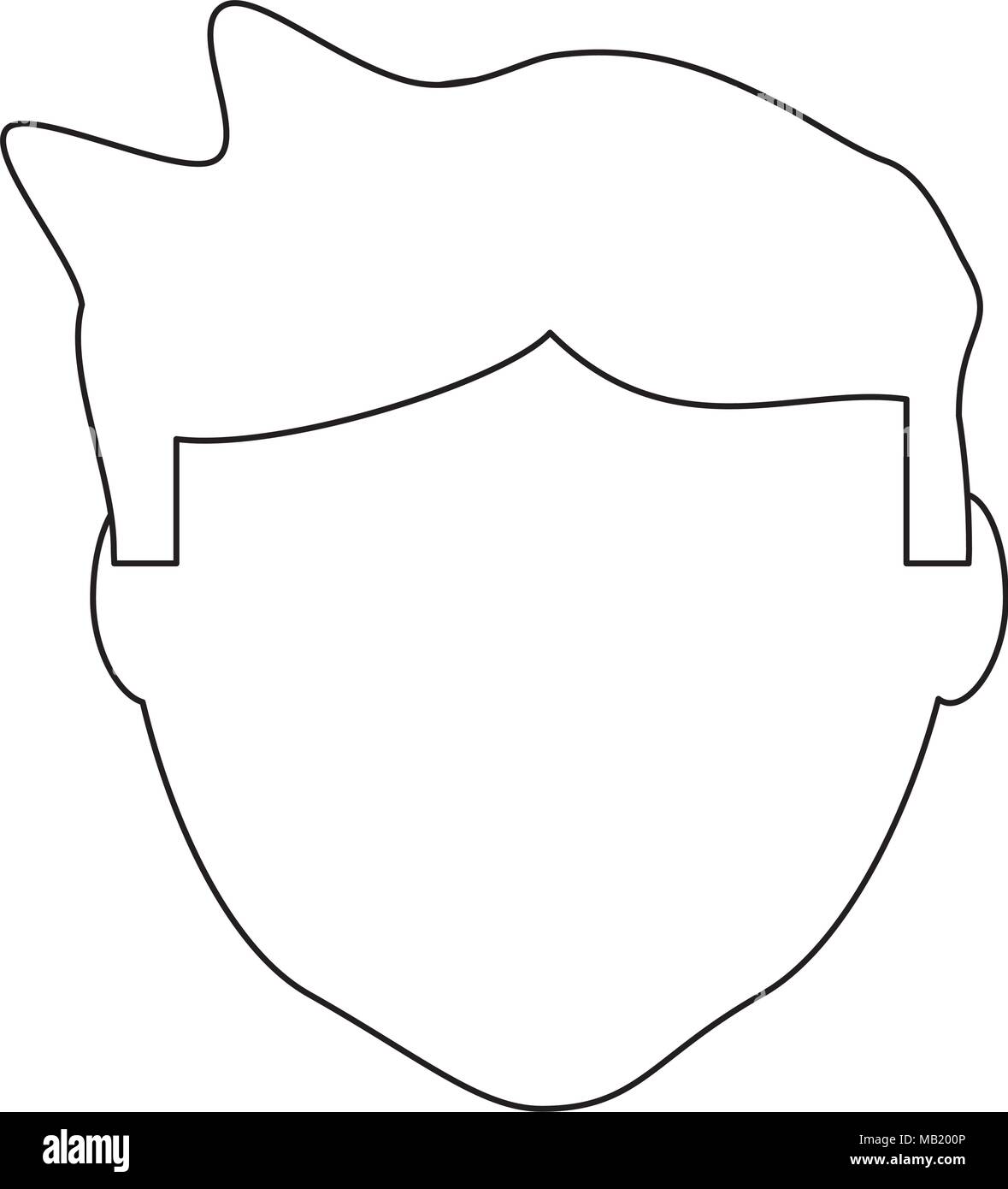 avatar man face icon over white background, vector illustration Stock ...