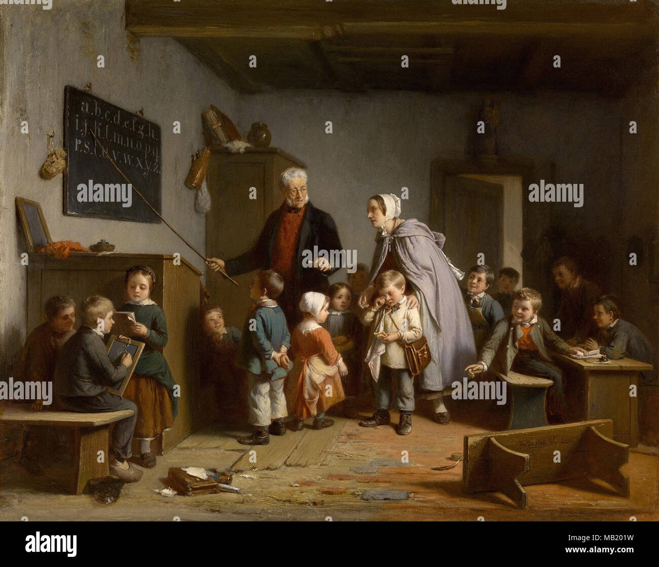 Heuvel Theodore Bernard De - the Teacher Stock Photo - Alamy