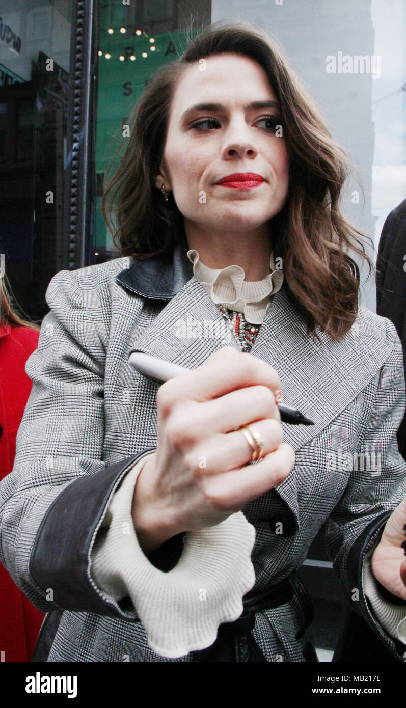New York, NY, USA. 5th Apr, 2018. Hayley Atwell seen at Build Series in ...