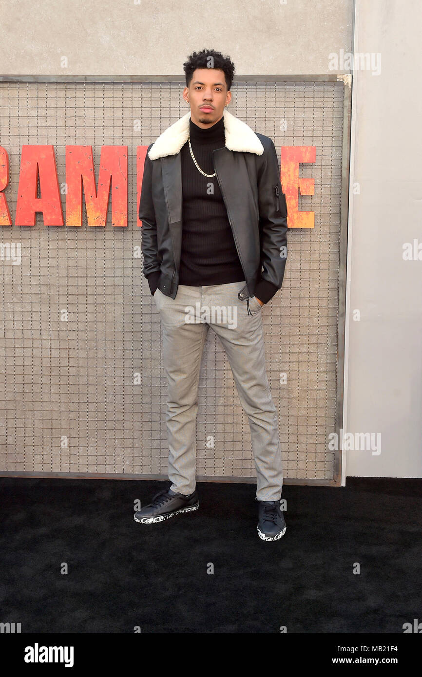 Melvin Gregg attending the 'Rampage - Big meets Bigger' World premiere ...