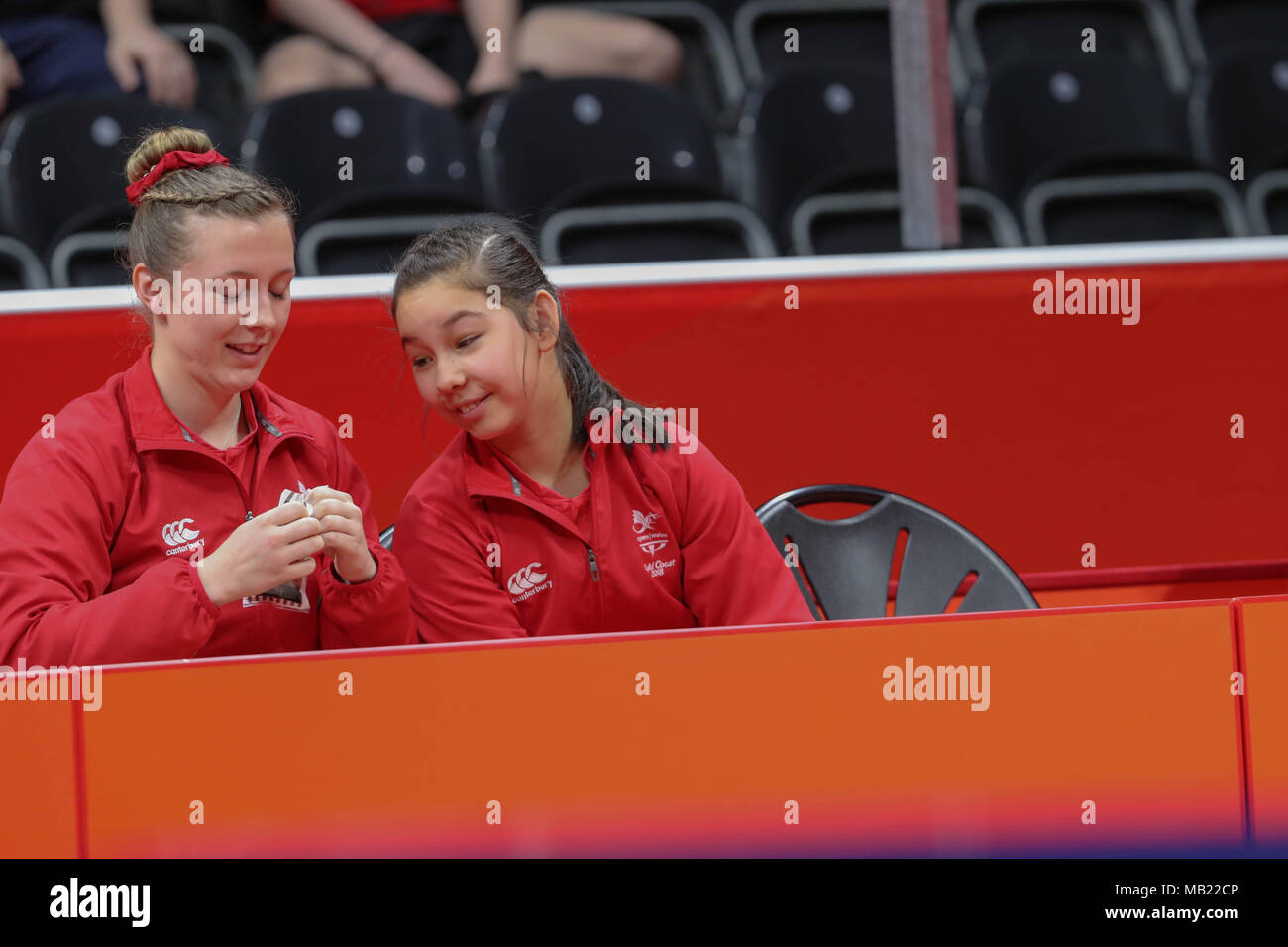 Gold Coast, Australia. 5th April, 2018. Eleven year old Anna Hursey ...