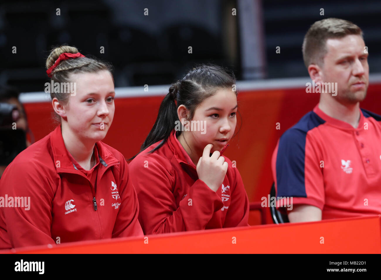 Gold Coast, Australia. 5th April, 2018. Eleven year old Anna Hursey ...