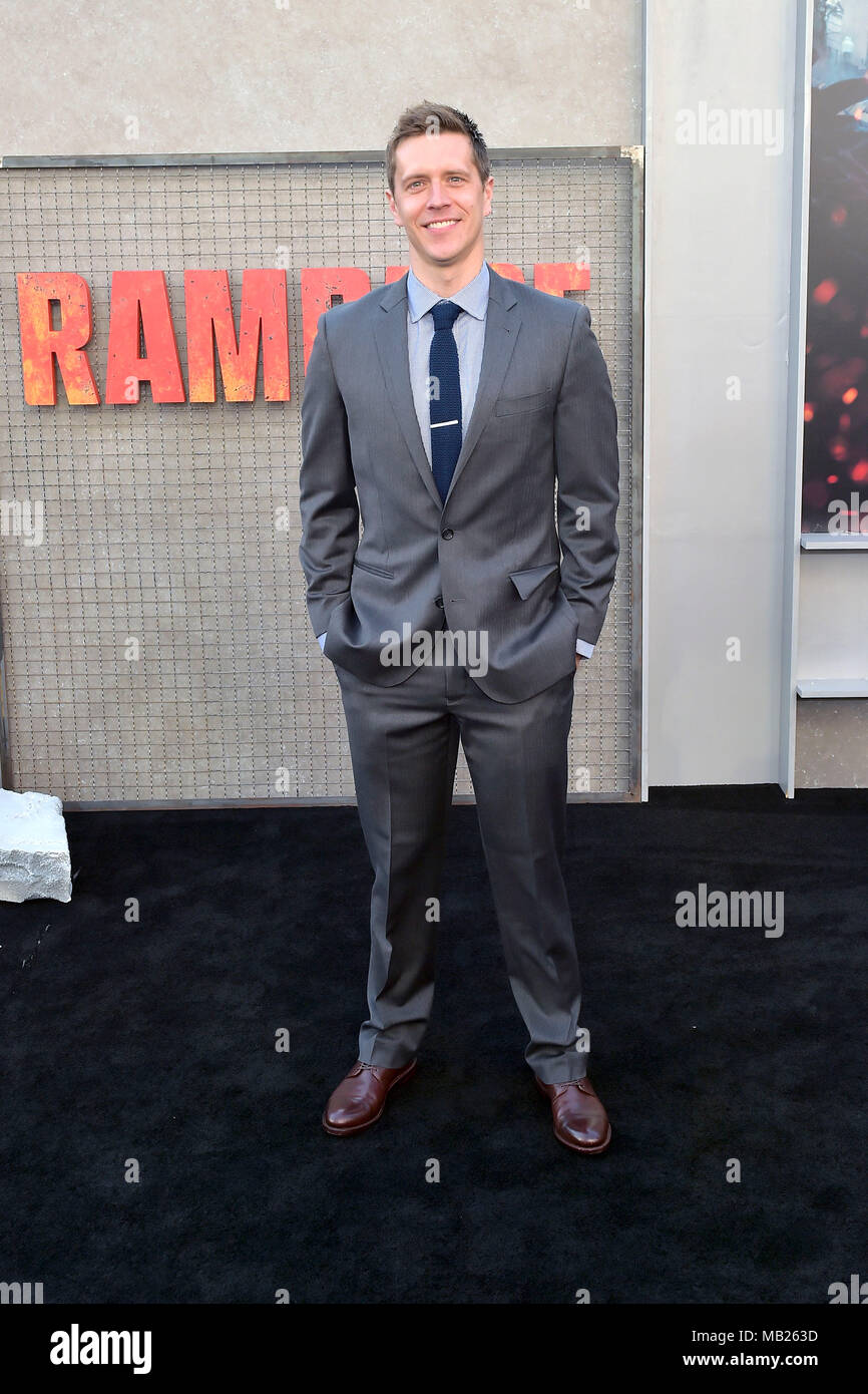 Adam Sztykiel attending the 'Rampage - Big meets Bigger' World premiere ...