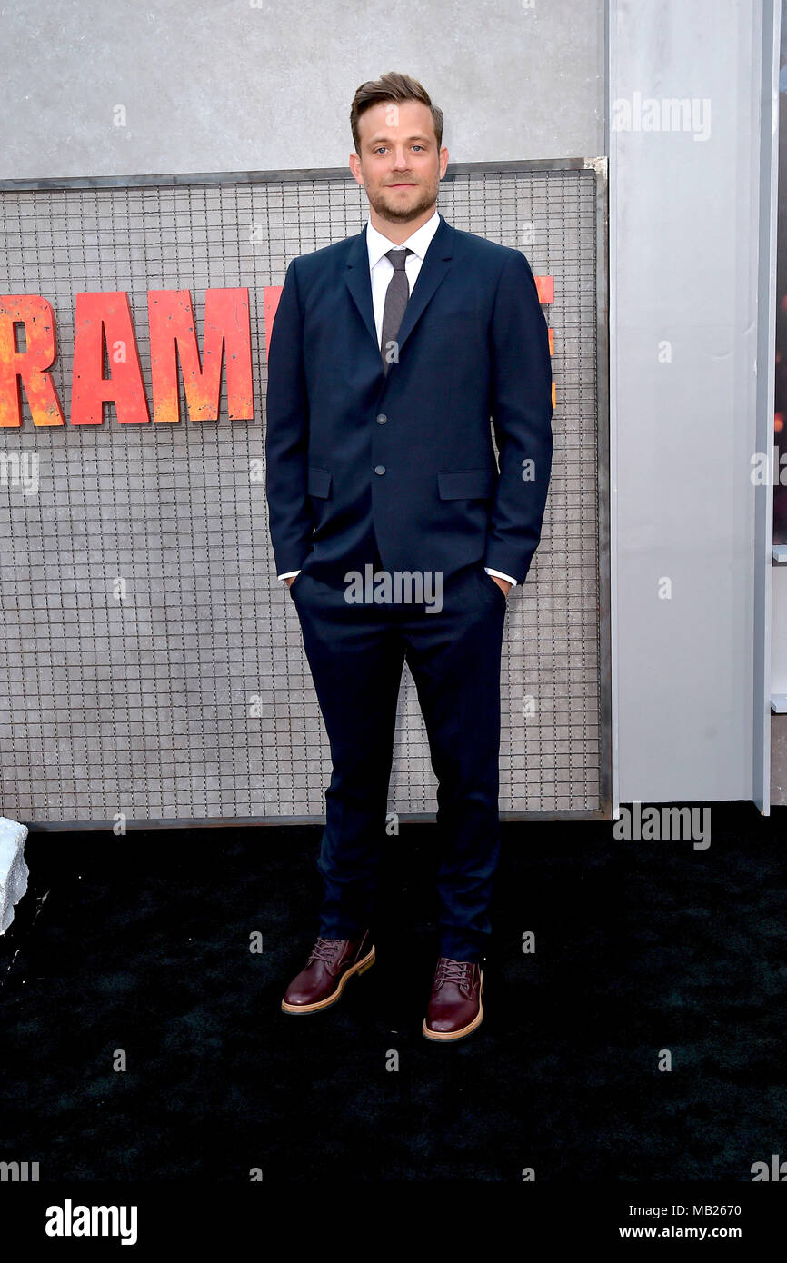 Ryan Engle attending the 'Rampage - Big meets Bigger' World premiere at ...