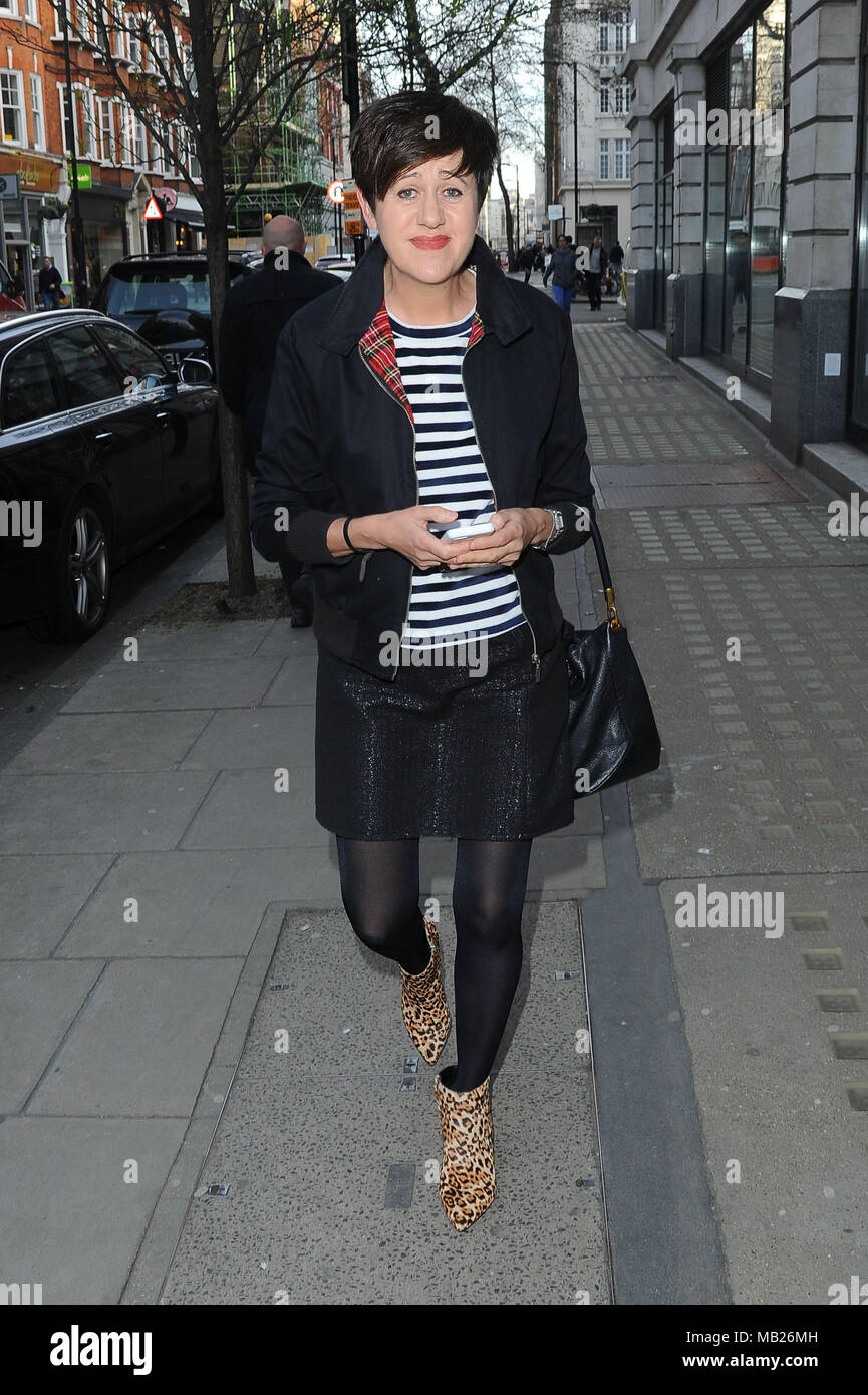 London, UK. 5th April, 2018. Tracey Thorn Seen at The BBC Headquarter ...