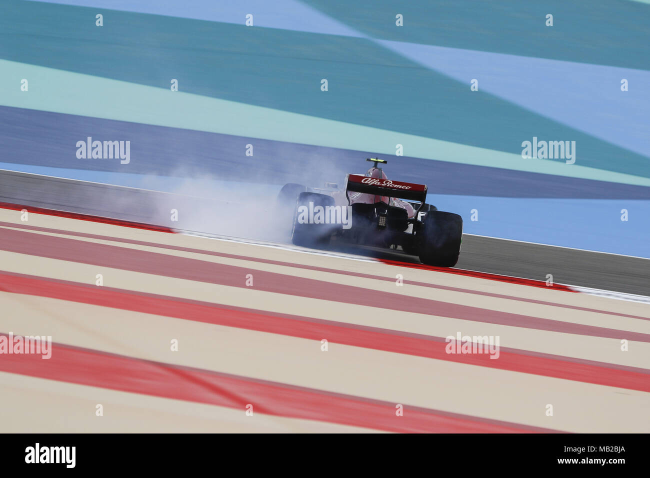 Sakhir, Kingdom of Bahrain. 6th Apr, 2018. CHARLES LECLERC of Alfa ...