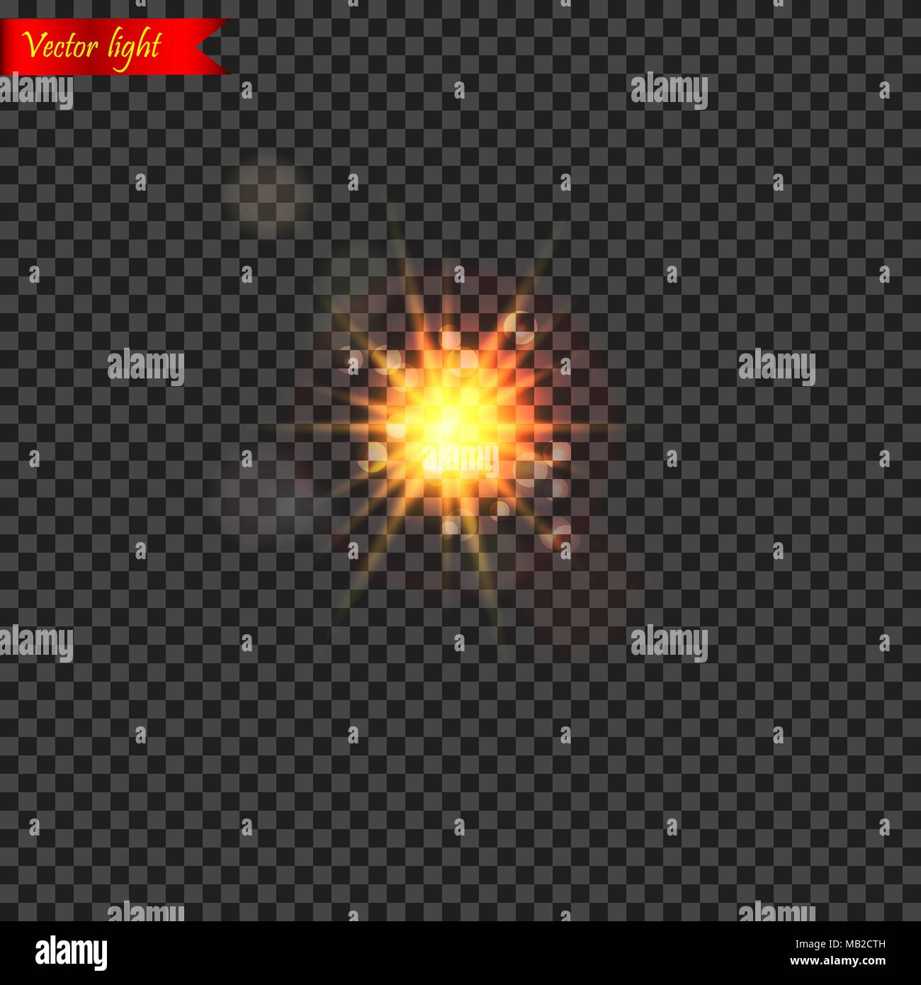 Luminous vector effect on a transparent background for your design ...